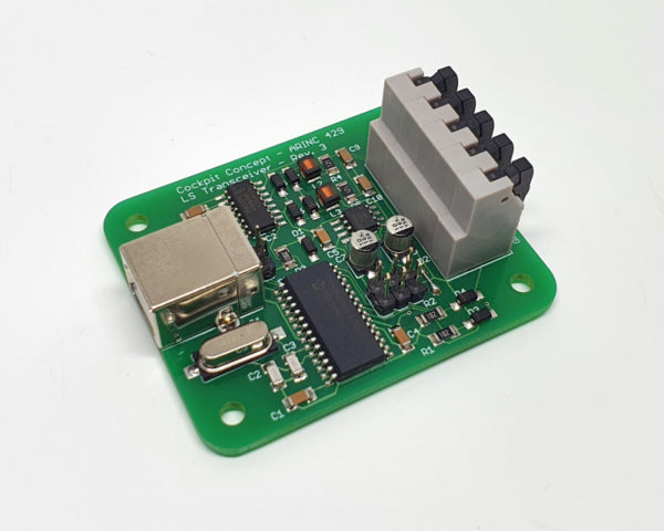 ARINC 429 LS Transceiver, USB - Cockpit Concept