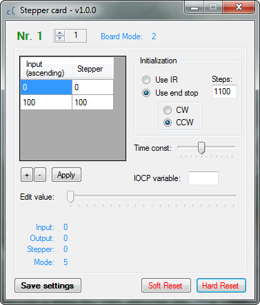 Stepper board, USB, 16 connections - Cockpit Concept